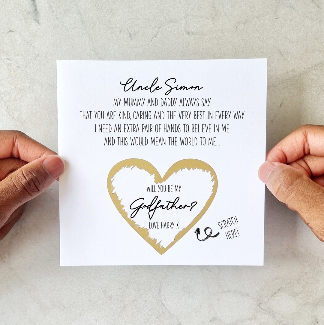 Personalised Poem Will You Be My Godfather Card - Uncle Proposal ...