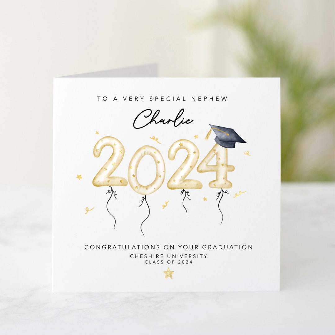 Nephew Graduation Card - Personalised Graduation Card for Nephew ...