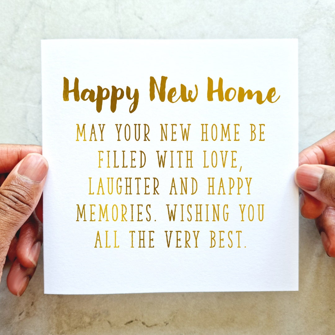 Poem New Home Card - Moving Home Card - Congratulations Card - 1st Home ...