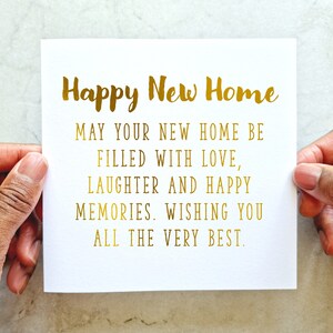 Poem New Home Card - Moving Home Card - Congratulations Card - 1st Home ...