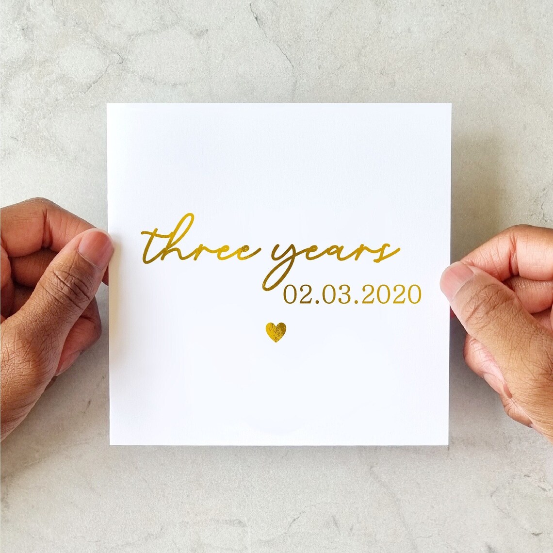 Personalised 3rd Anniversary Card - Three Years Wedding Anniversary ...
