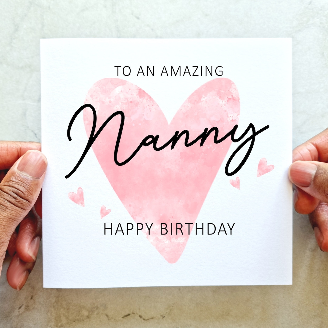 Nanny Birthday Card - Birthday Card for Her - Nanny Card - Special ...