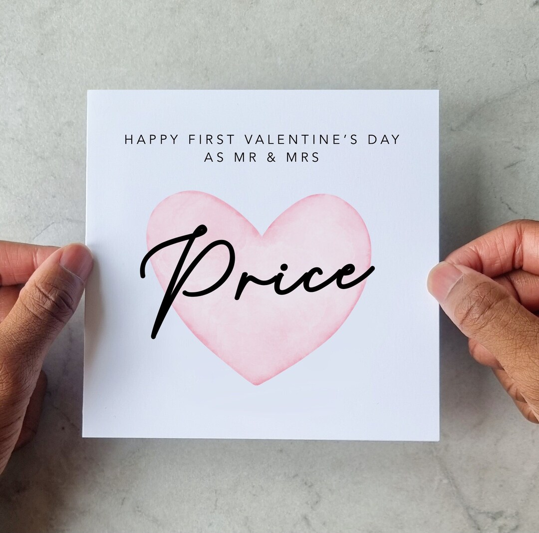 First Valentine’s Day Married Card - Personalised First Valentines as ...