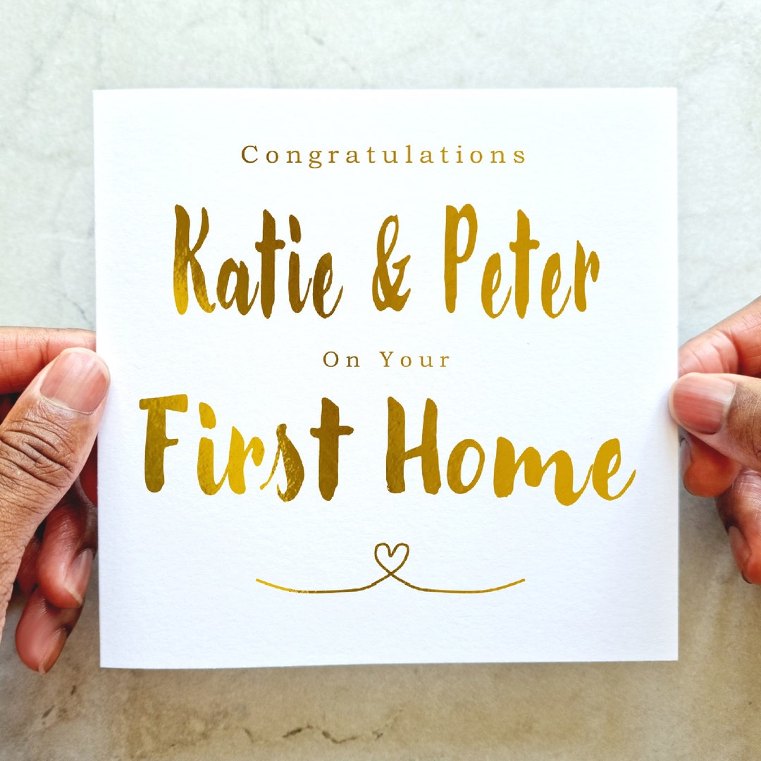 Personalised 1st Home Card - Custom First House Card - New Home ...