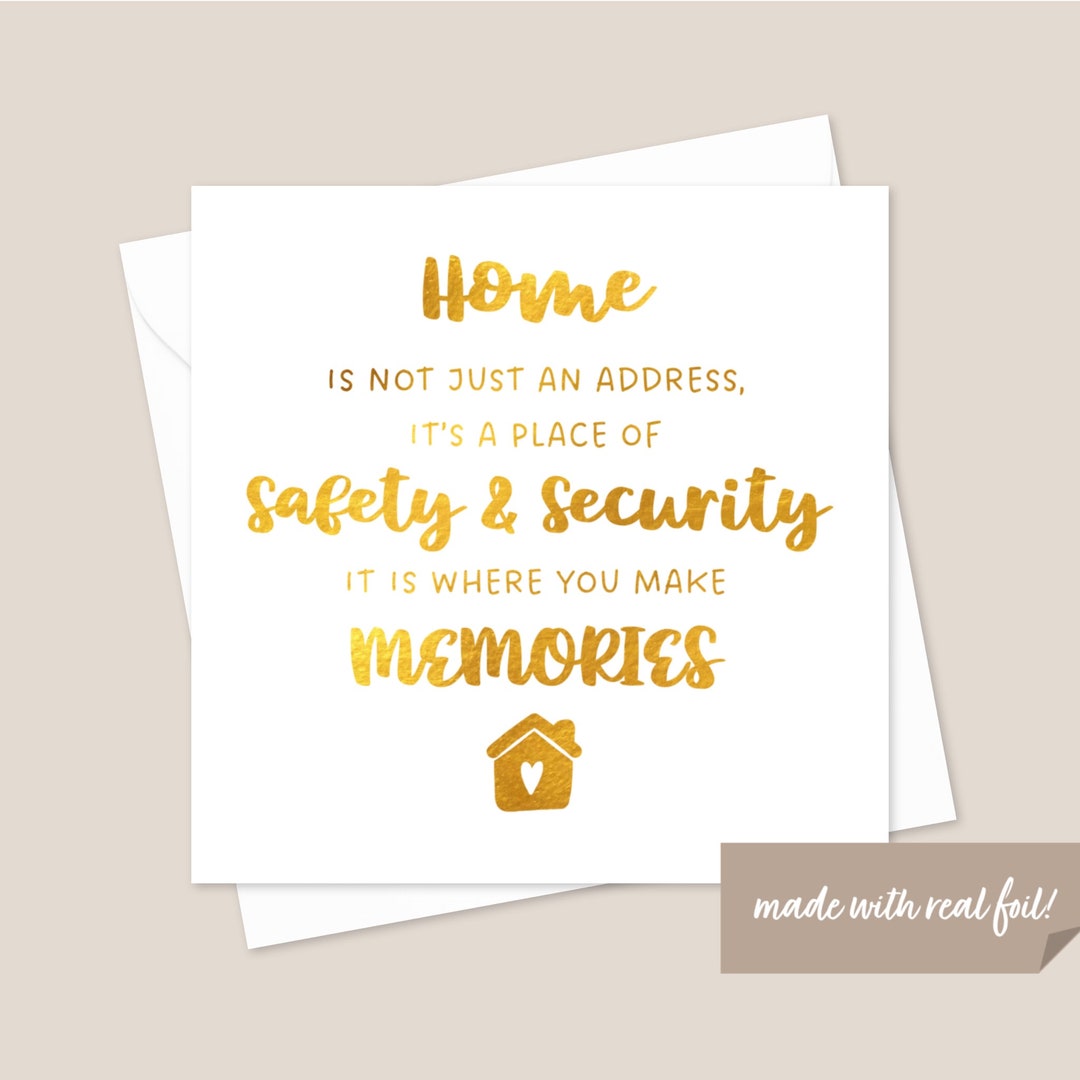 New Home Poem Gold Foil Card Congratulations Card Moving Card New House ...