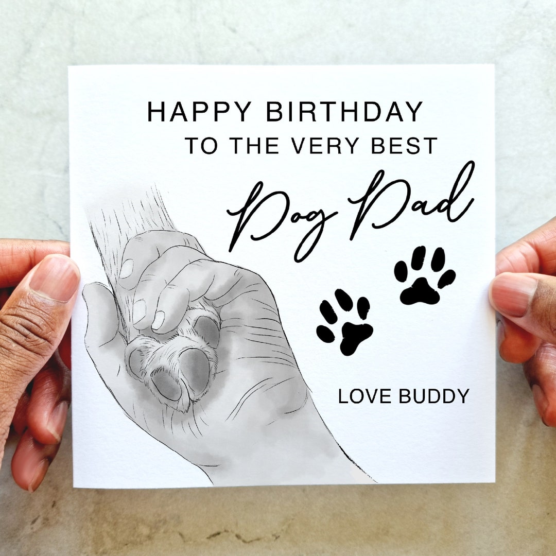 Personalised My Dog Dad Birthday Poem Card - Dad Birthday Card From the ...