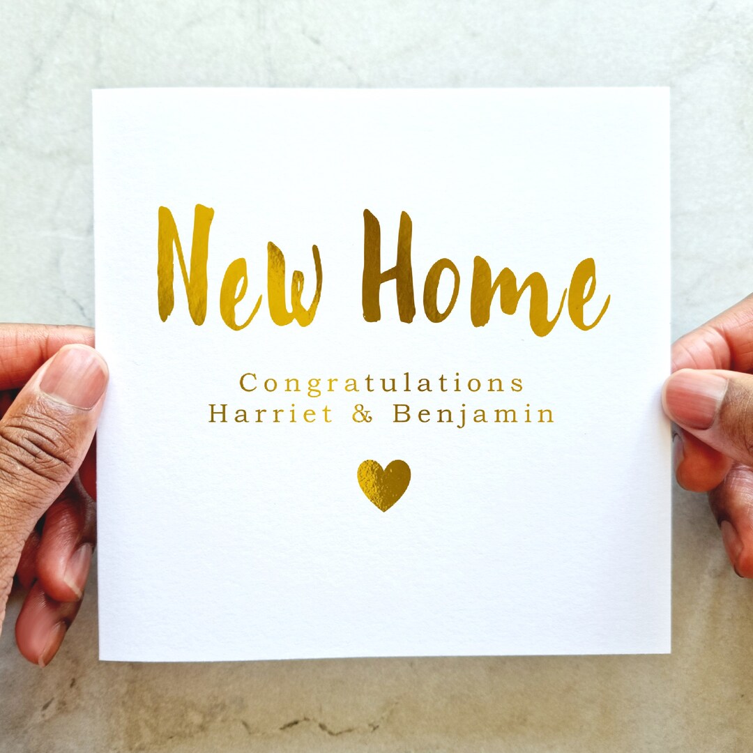 Custom New Home Card - Personalised Home Card - Home Congratulations ...