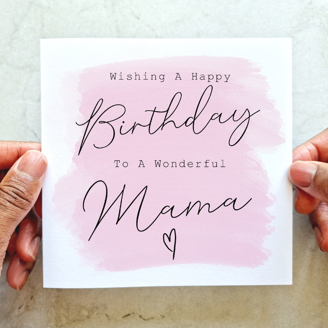 Printed Mama Birthday Card - Birthday Card for Mama - Special Birthday ...