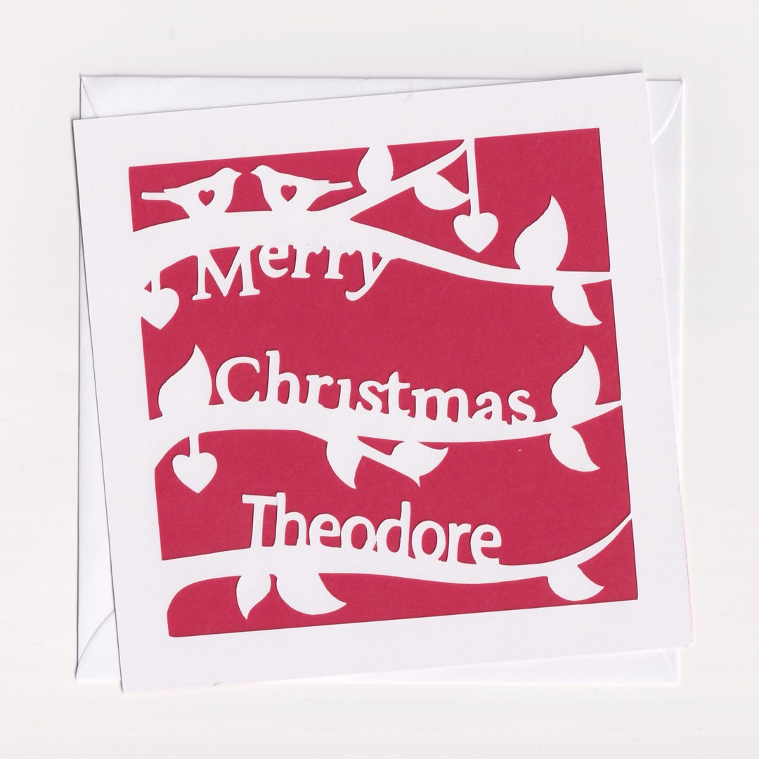 Personalised Papercut Christmas Card Christmas Cards - Etsy