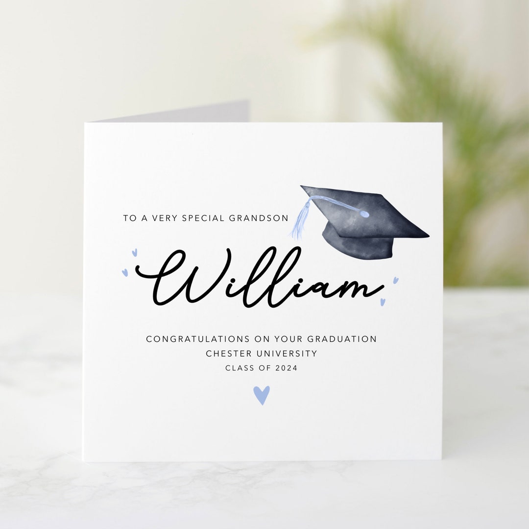 Personalised Grandson Graduation Card - Graduation Card for Grandson ...
