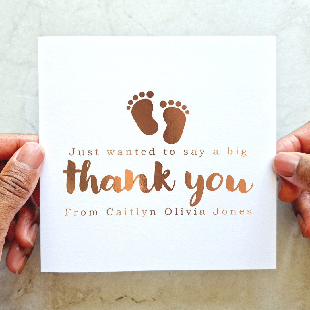 Personalised Newborn Thank You Card - Thank You From the Baby - Newborn ...