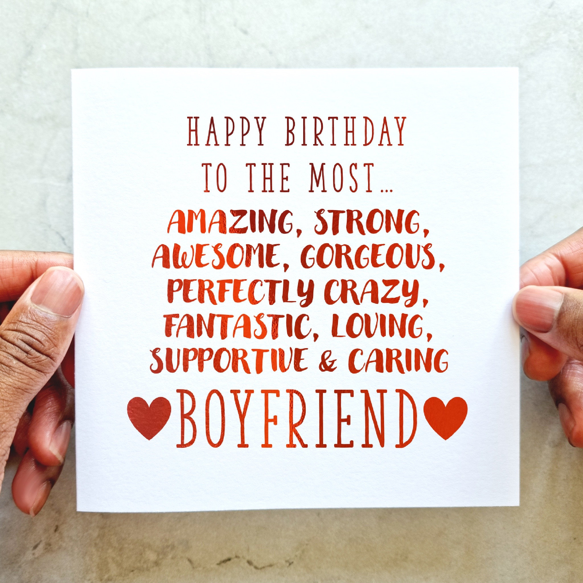 Romantic Birthday Card For Boyfriend