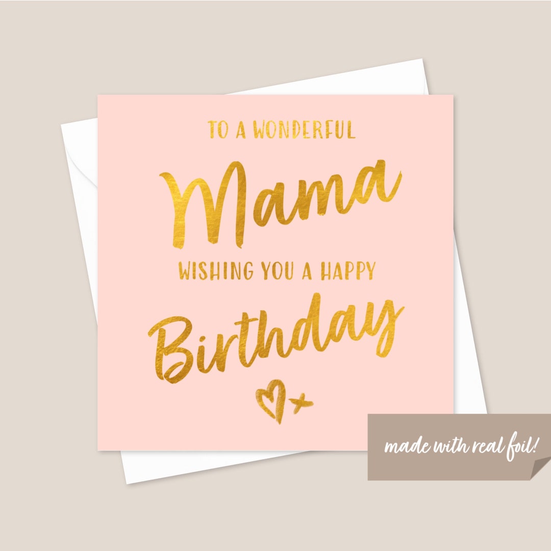 Mama Birthday Card - Mama Card - Card for Mama - Card for Her - Best ...
