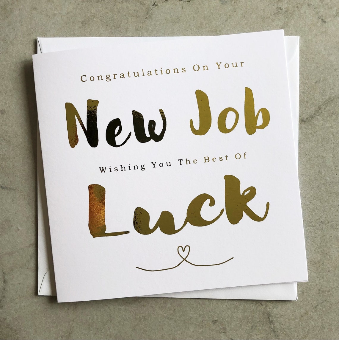 Gold Foil Good Luck Card Leaving Job Card Funny Leaving - Etsy UK