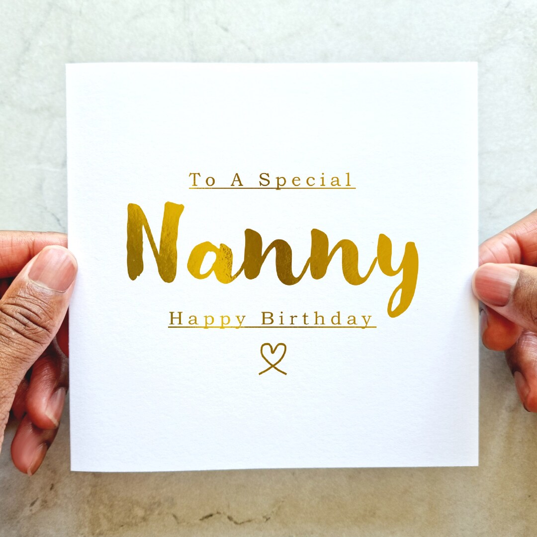 Nanny Birthday Card - Birthday Card for Nanny - Birthday Card for Her ...