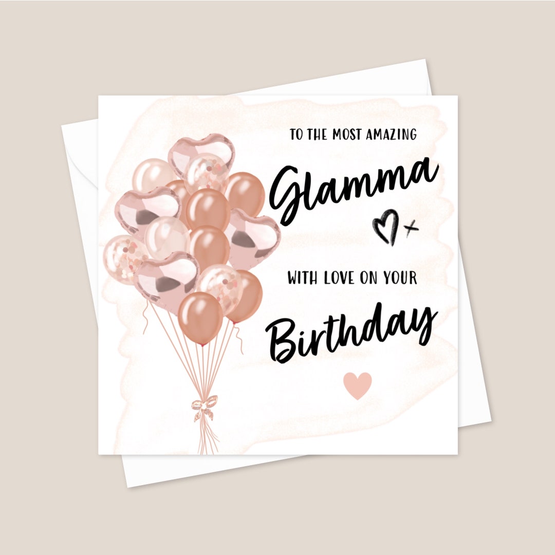 Glamma Birthday Card - Birthday Card for Glamma - Birthday Card Glamma ...