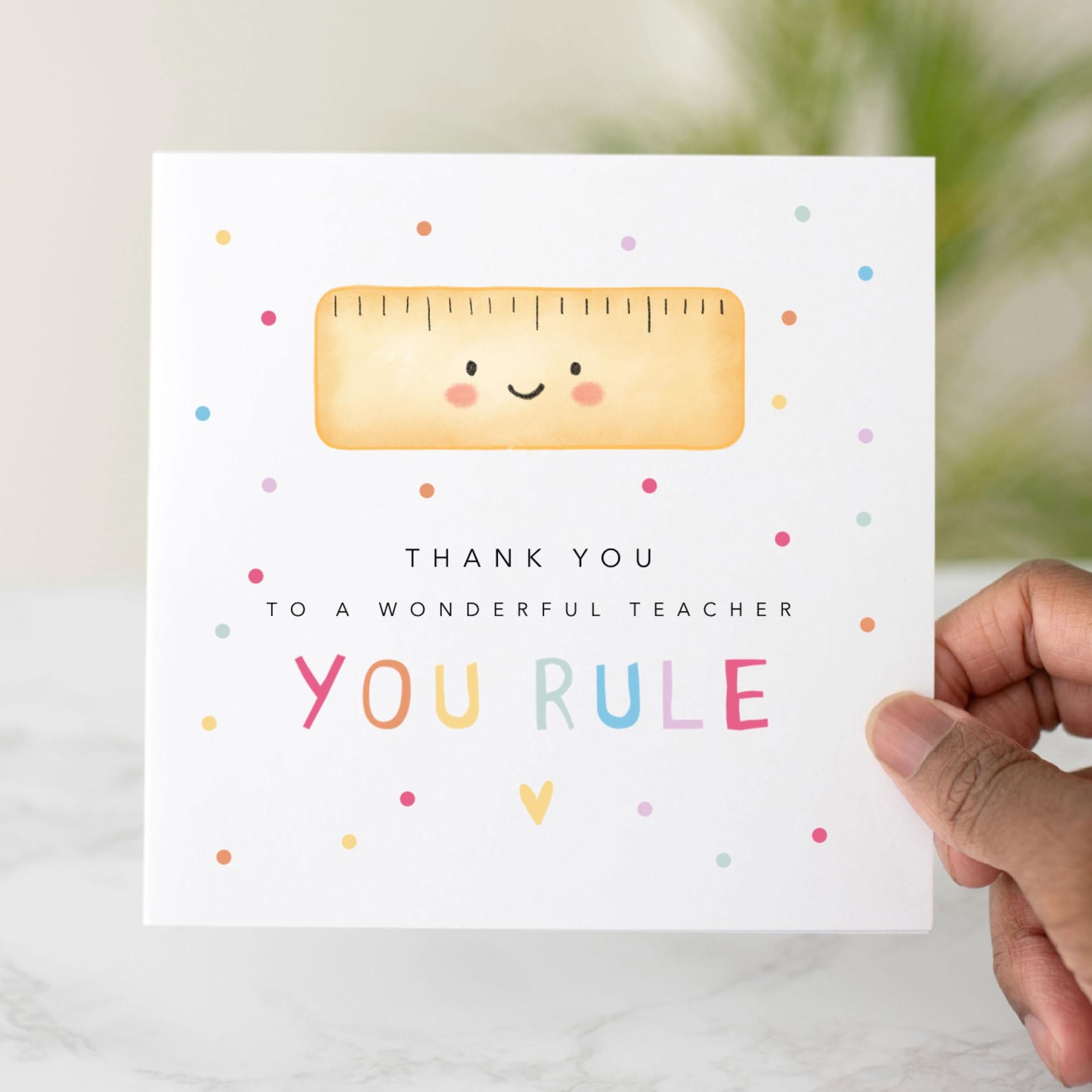 Personalised Funny Teacher Thank You Card - You Rule - End of School ...