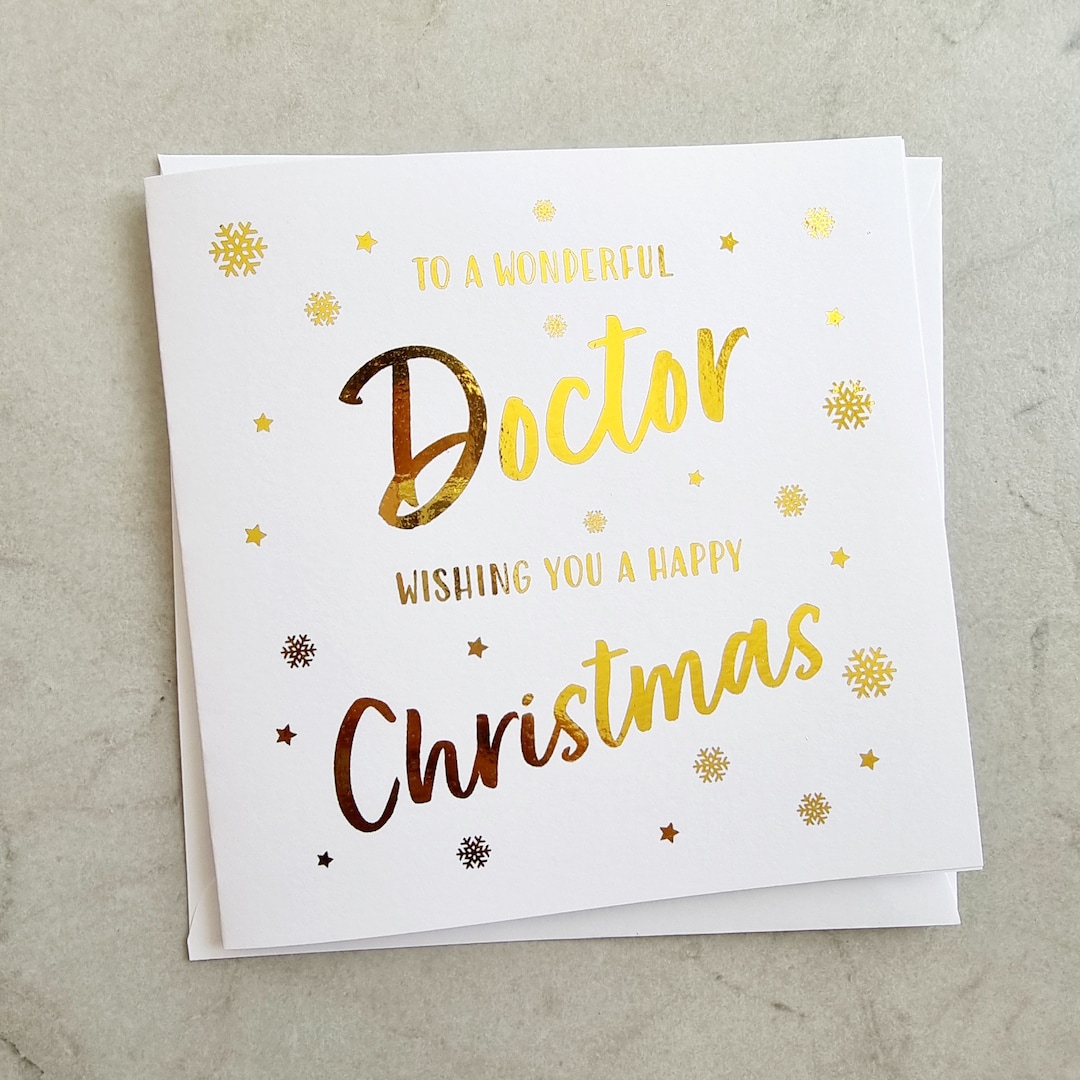 Doctor Christmas Card - Christmas Card for Doctor - Christmas Card ...