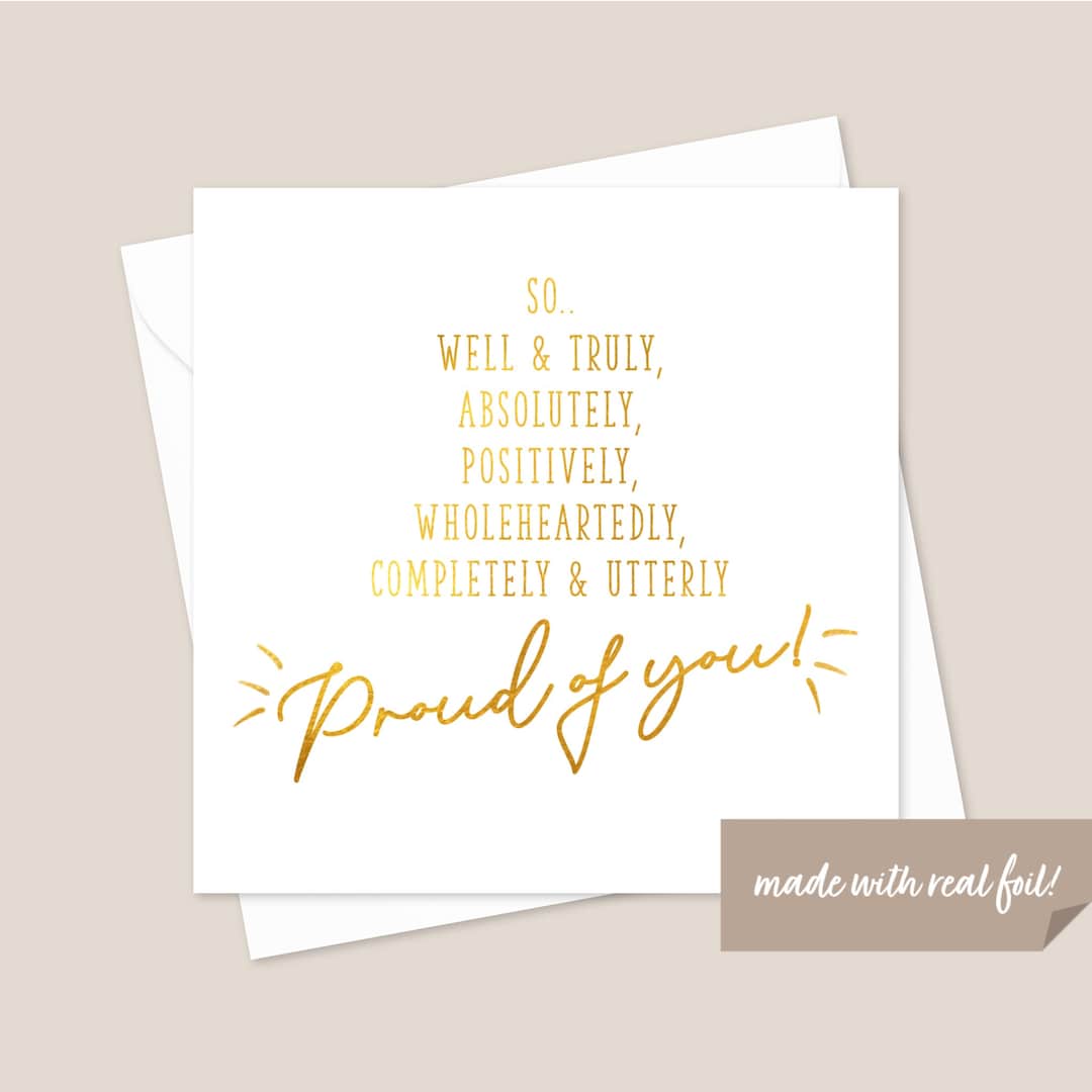So Proud of You Card Congratulations Card Congrats Card Graduation Card ...