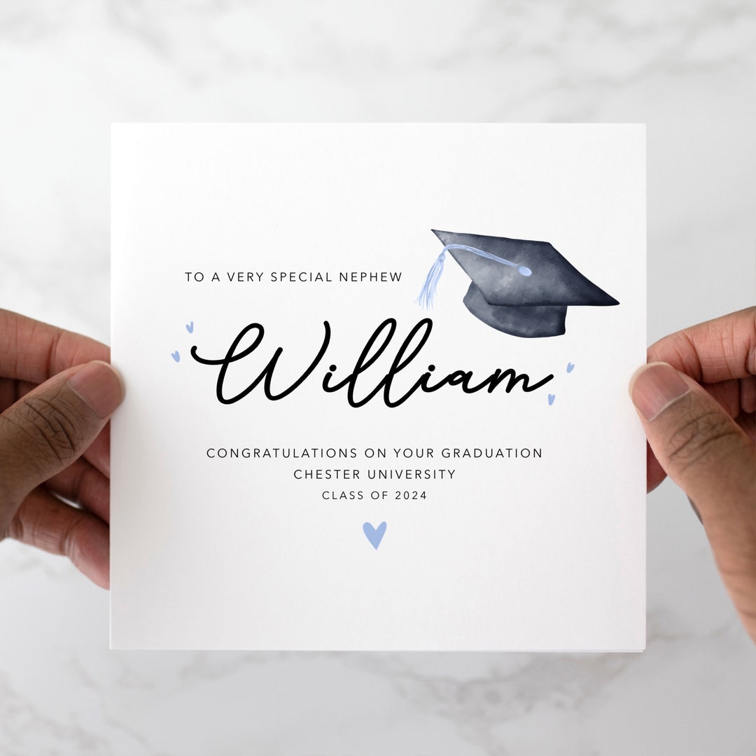 Personalised Nephew Graduation Card - Graduation Card for Nephew ...