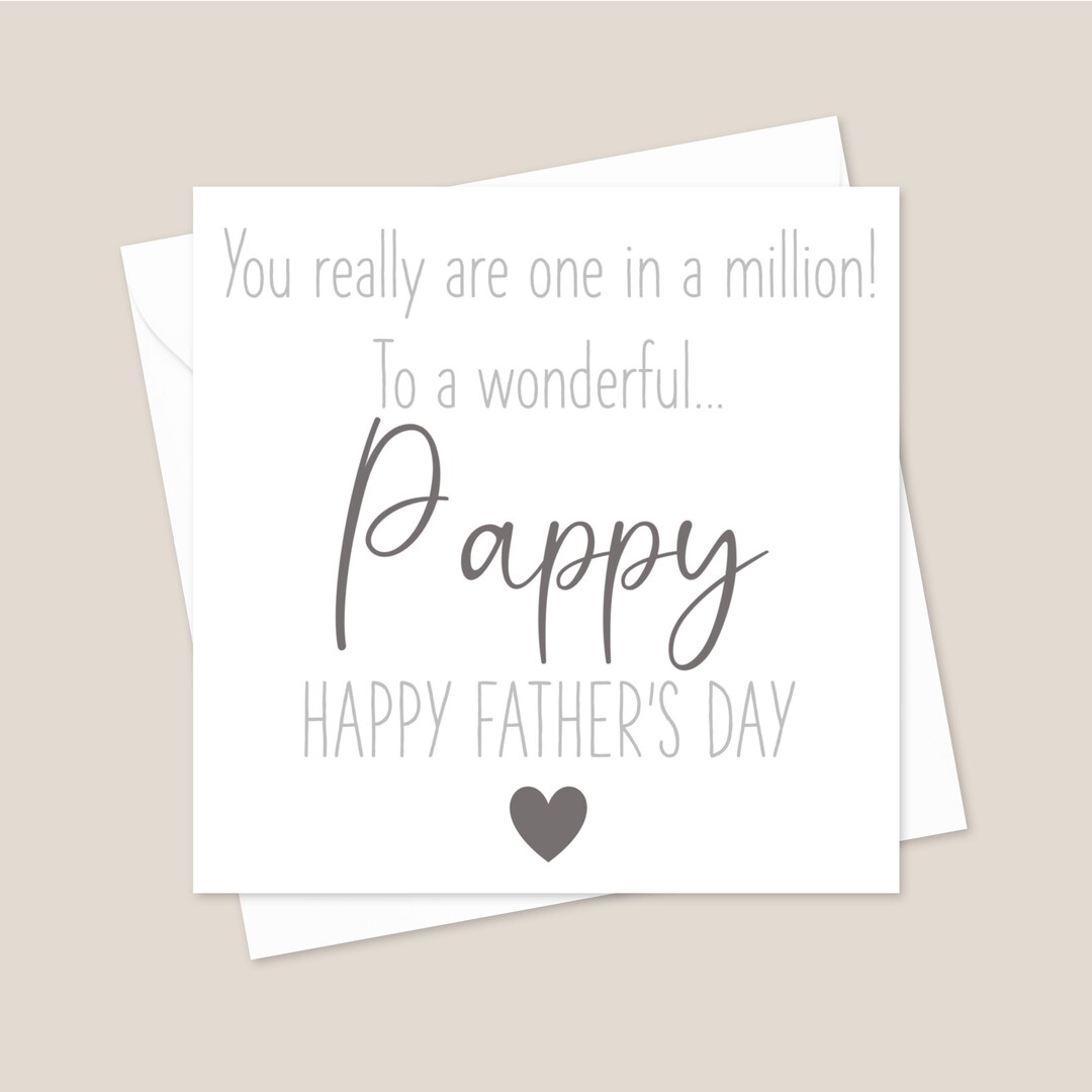 Pappy Fathers Day Card Pappy Father's Day Card Fathers Day Card for ...