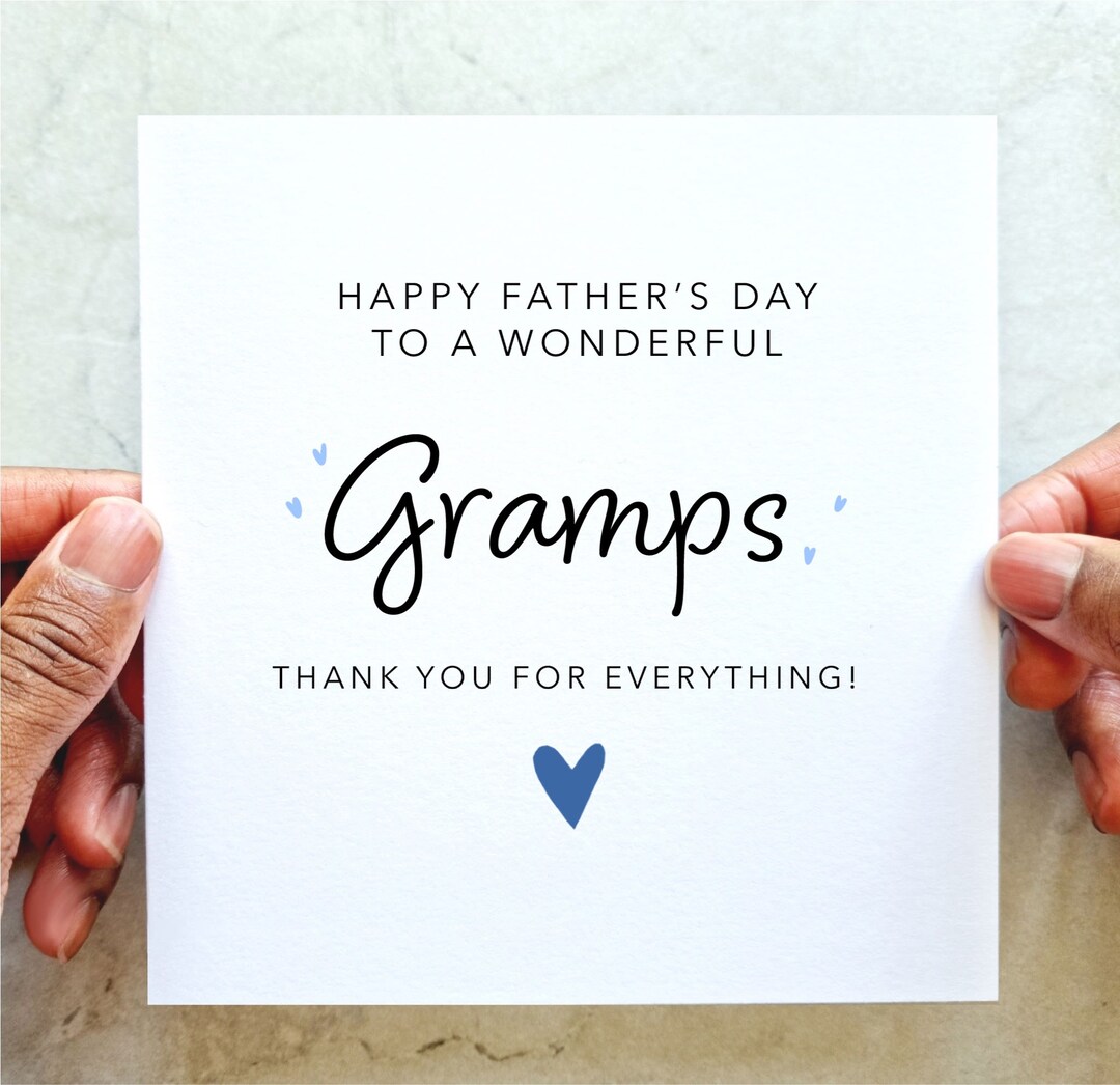 Simple Gramps Fathers Day Card - Father’s Day Card for Gramps - Card ...