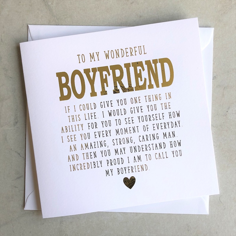 Boyfriend Card - Etsy