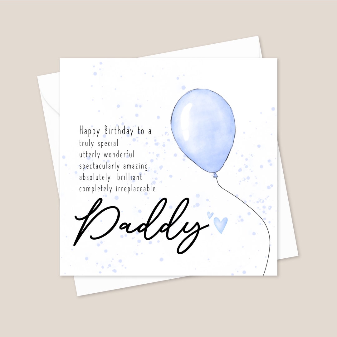 Daddy Birthday Card - Birthday Card for Daddy - Birthday Card - Card ...