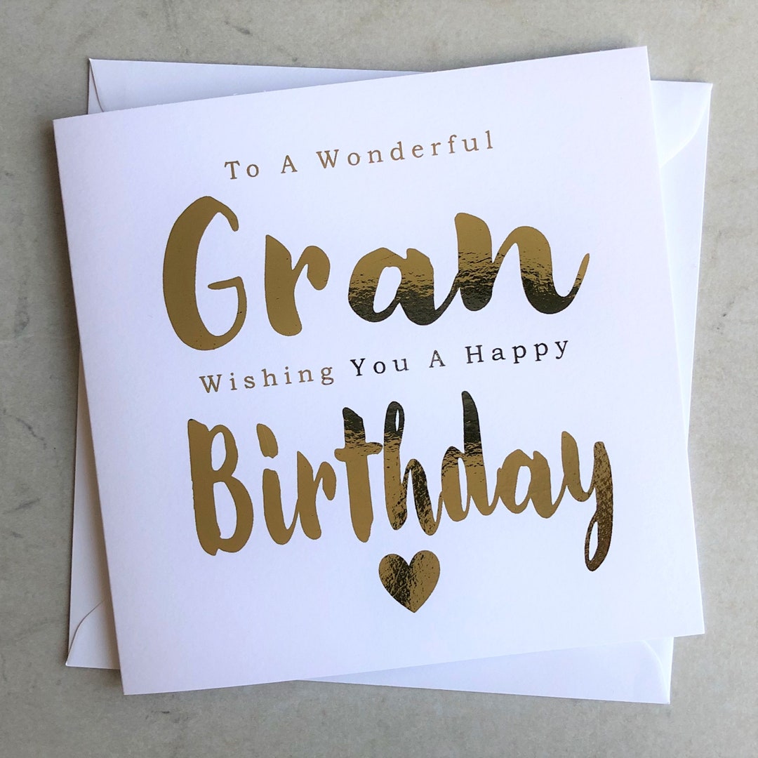 Gran Birthday Card - Birthday Card for Gran - Birthday Card for Her ...