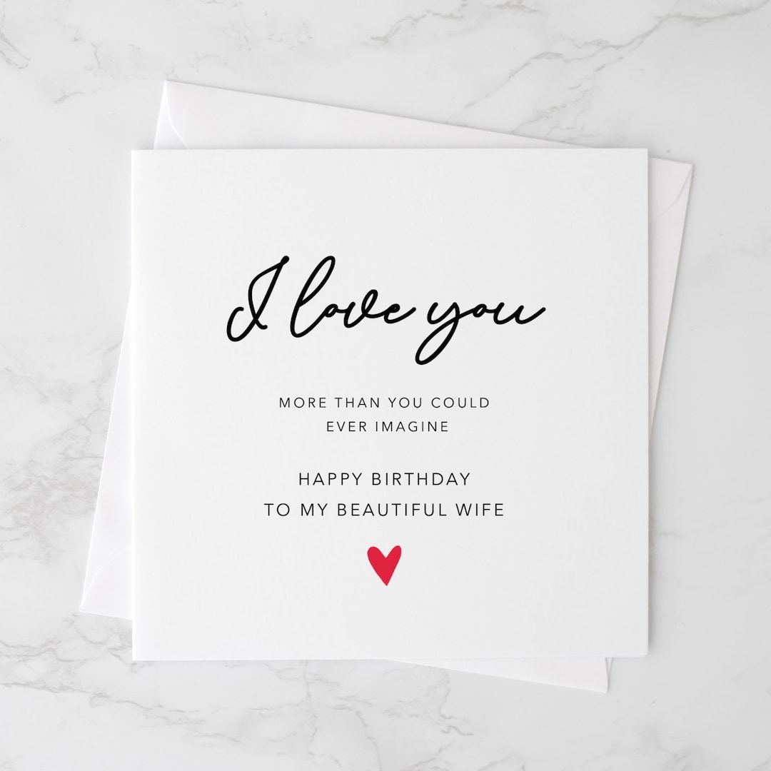 Special Wife Birthday Card - Birthday Card for Wife - Special Wife Card ...