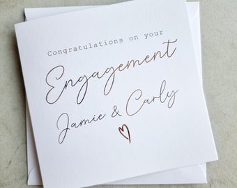 Personalised Daughter Engagement Card Daughter and Fiancé - Etsy