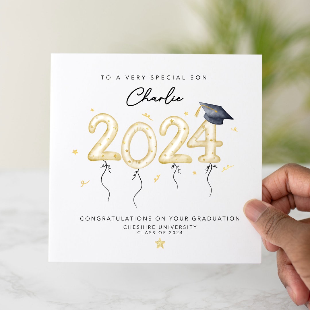 Personalised Graduation Card for Son - Son Graduation Card - Graduation ...
