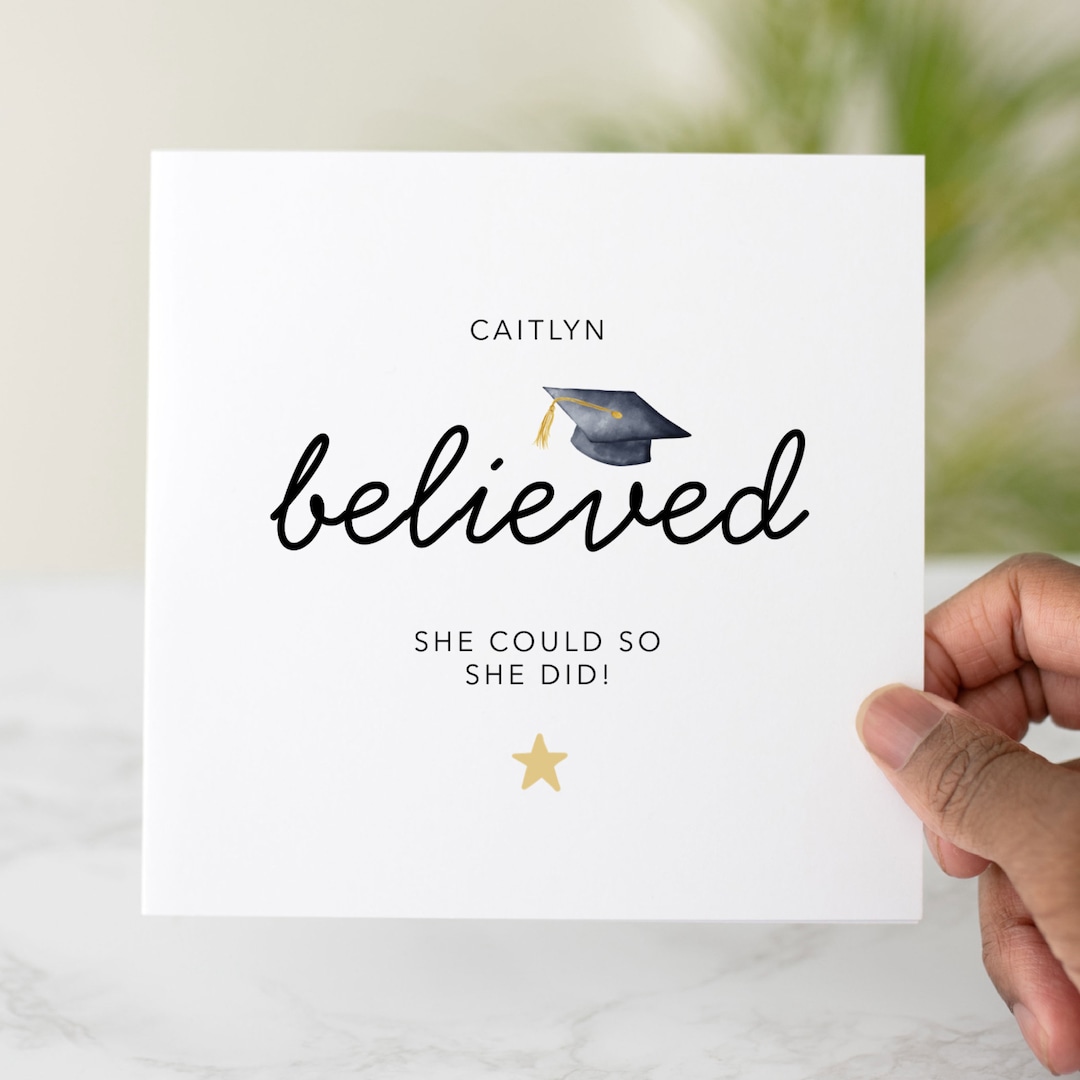 Personalised Graduation Card - Graduation Card for Her - Graduation ...