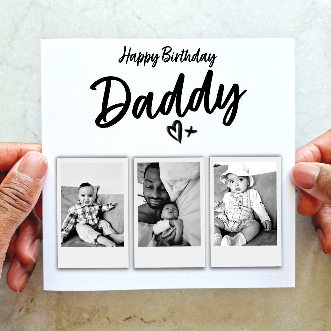 Personalised Photo Daddy Printed Card - Add Your Own Photo - Daddy ...