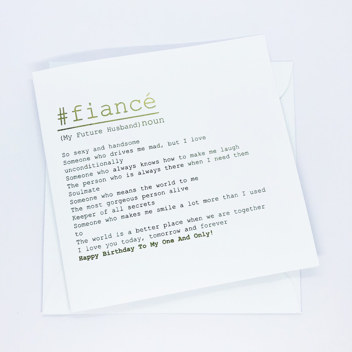 Definition Fiancé Birthday Card Future Husband Card - Etsy UK