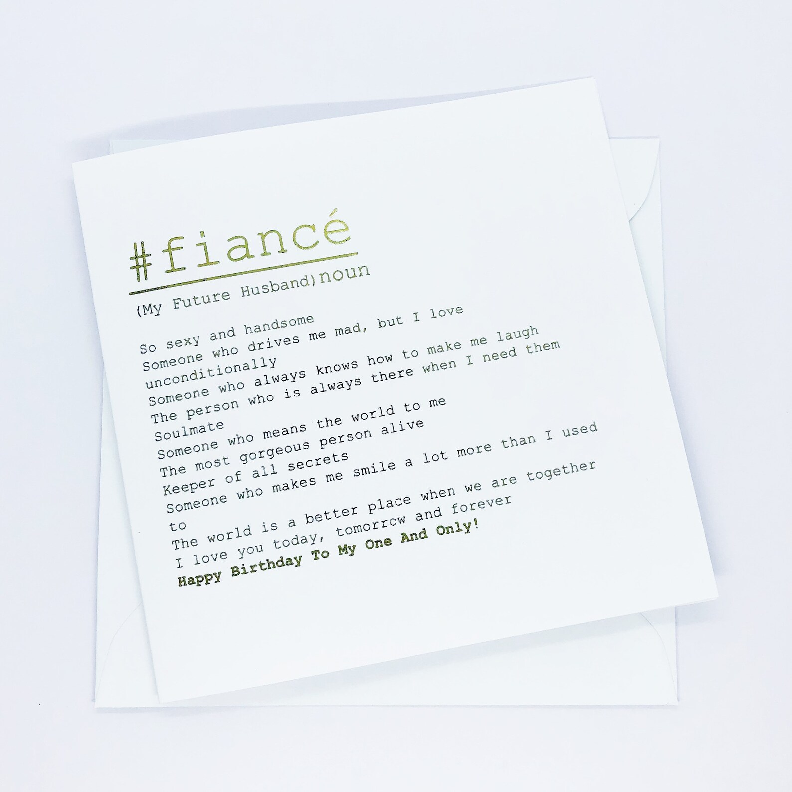 Definition Fiancé Birthday Card Future Husband Card - Etsy UK