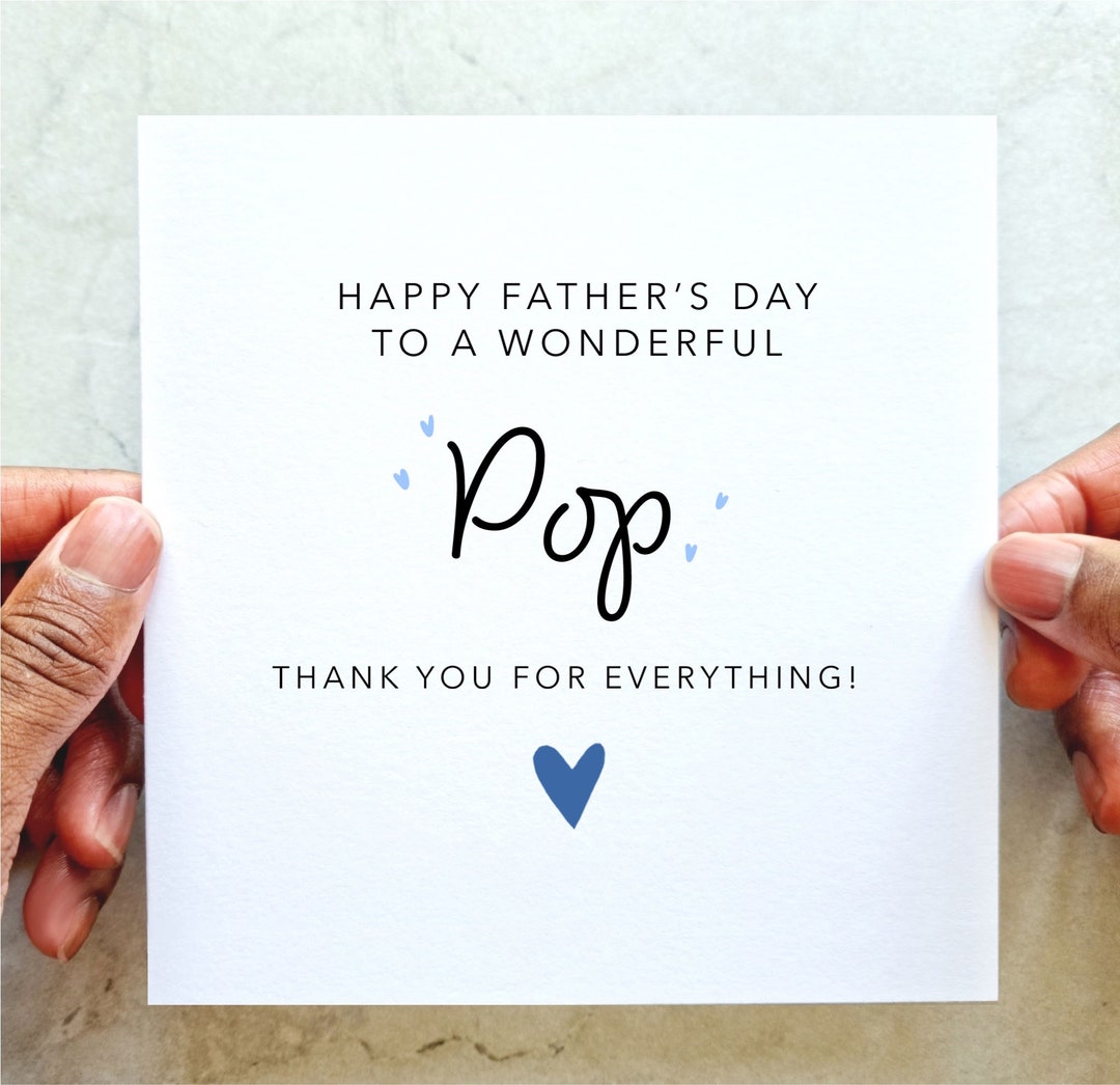 Pop Fathers Day Card - Father’s Day Card for Pop - Card for Him ...