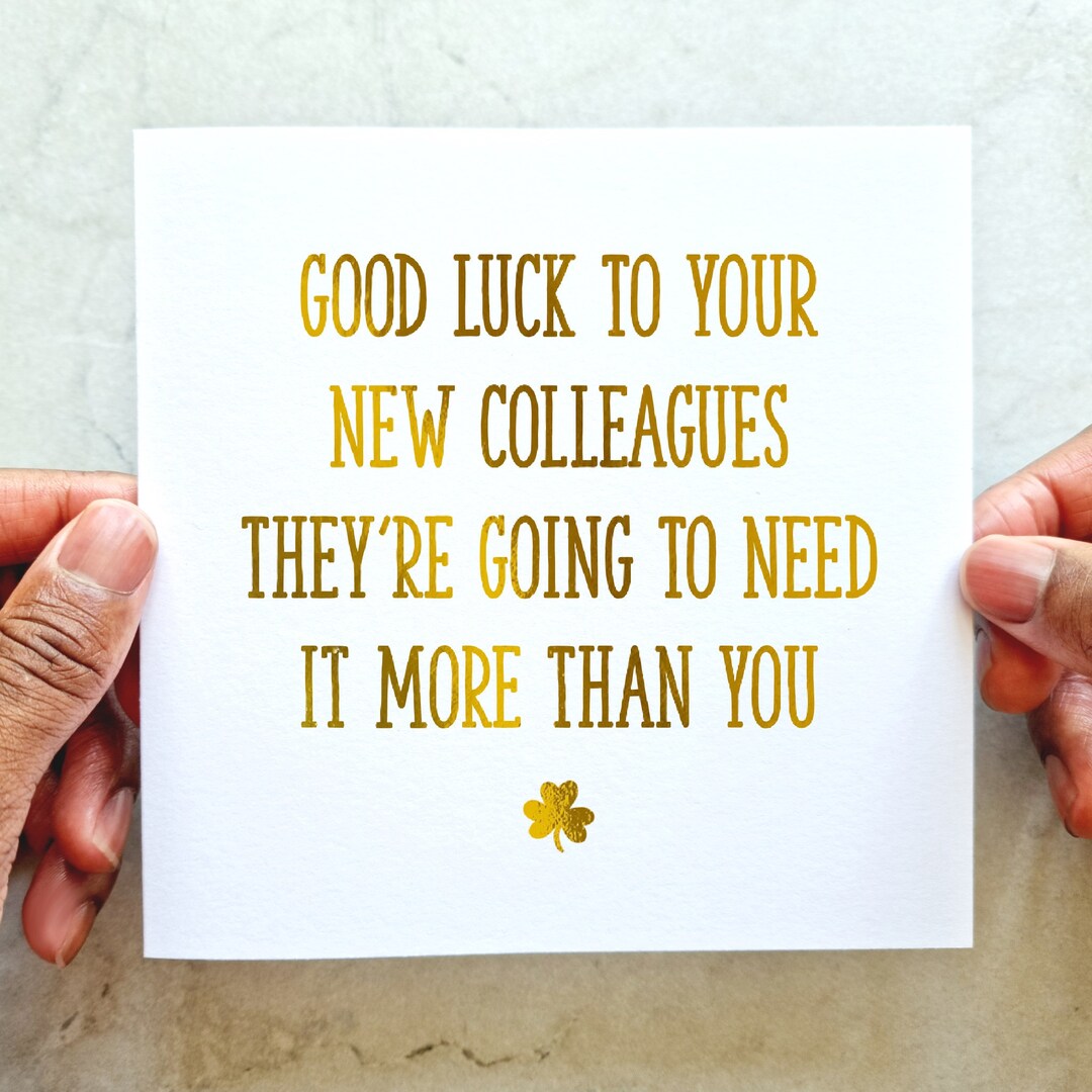 Grubby Good Luck Card - Leaving Job Card - Funny Leaving Card - New Job ...