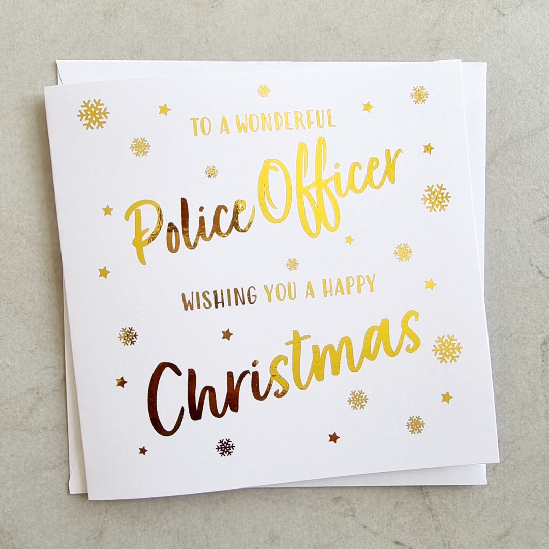 Police Officer Christmas Card - Christmas Card for Police Officer ...