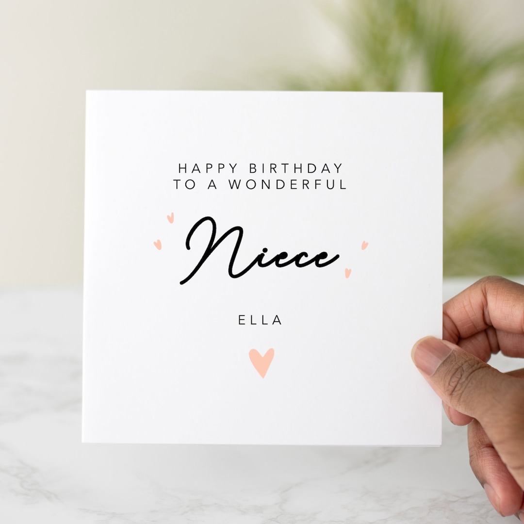 Personalised Niece Birthday Card - Birthday Card for Niece - Special ...