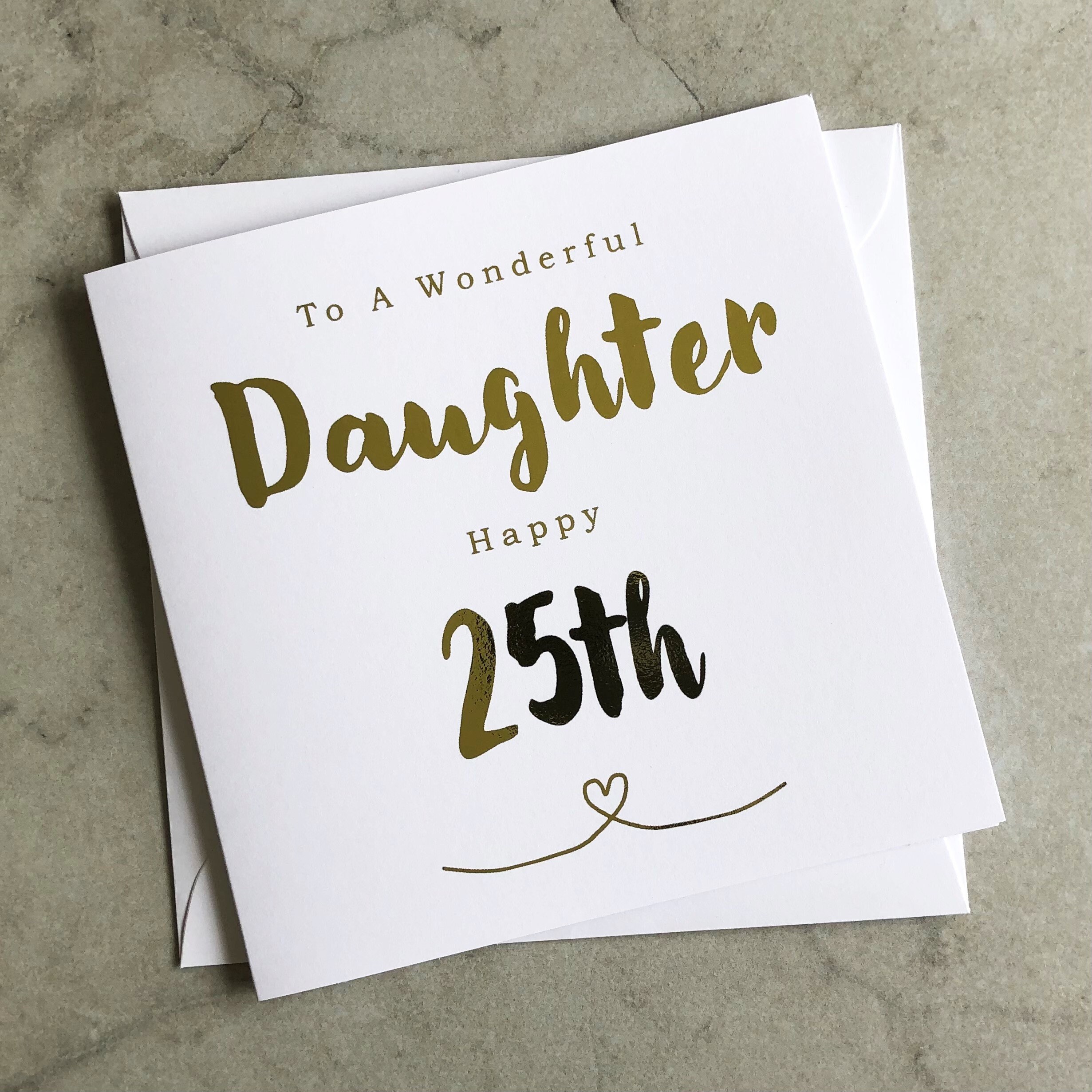 Gold Foil Daughter 25th Birthday Card 25th Daughter Card Etsy UK Gold Foil Daughter 25th Birthday Card 25th Daughter Card Etsy UK