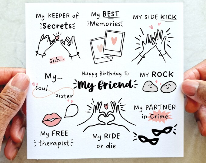 Friend Birthday Card Birthday Card for Him Greetings Card for Special ...