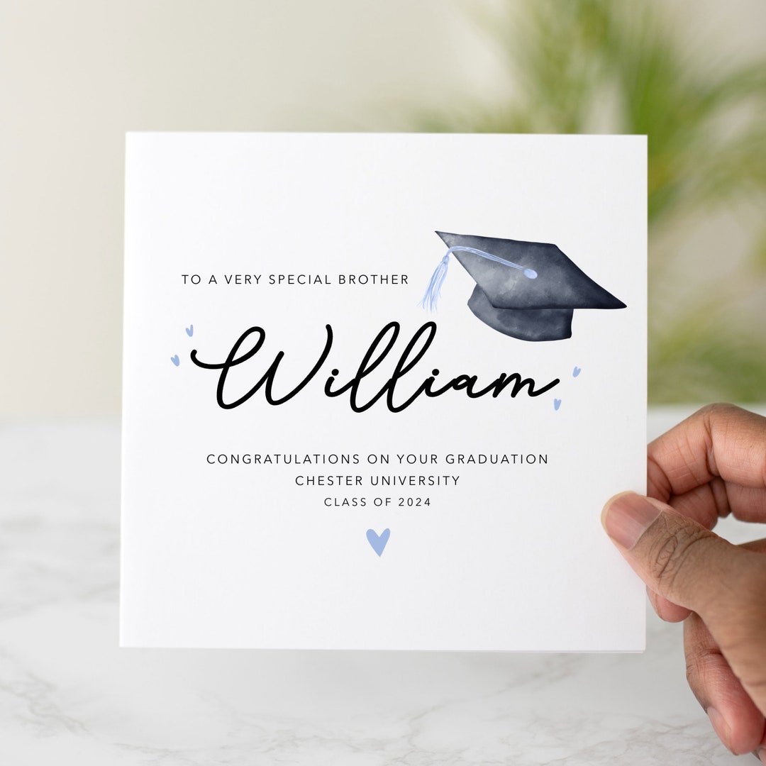 Personalised Brother Graduation Card - Graduation Card for Brother ...