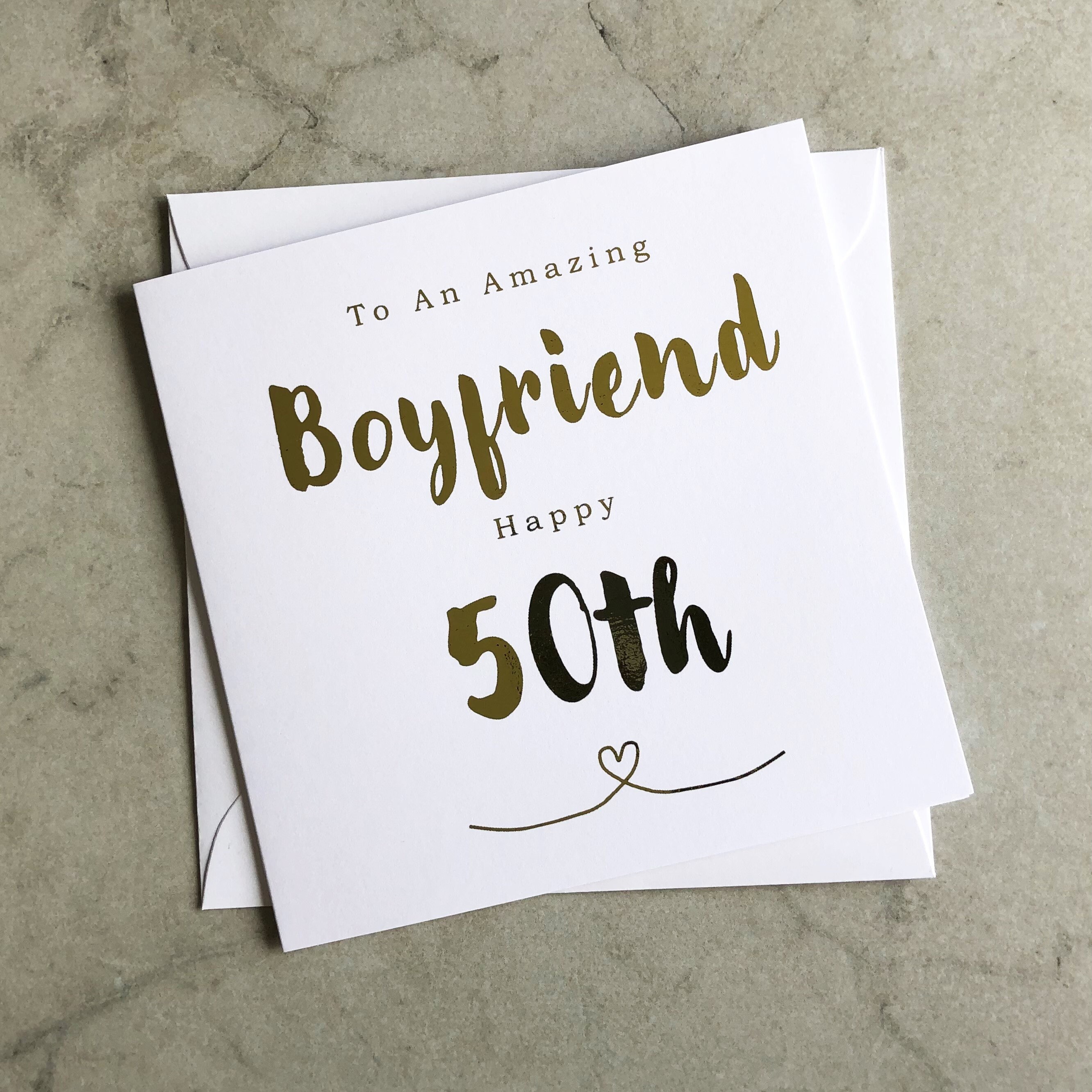 Boyfriend 50th Birthday Card Boyfriend 50th Card 50th | Etsy