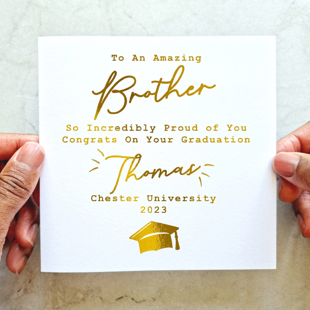 Personalised Graduation Card for Brother - Brother Graduation Card ...