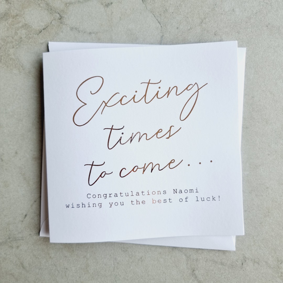 Personalised Good Luck Card - Congratulations Card - Congrats Card ...