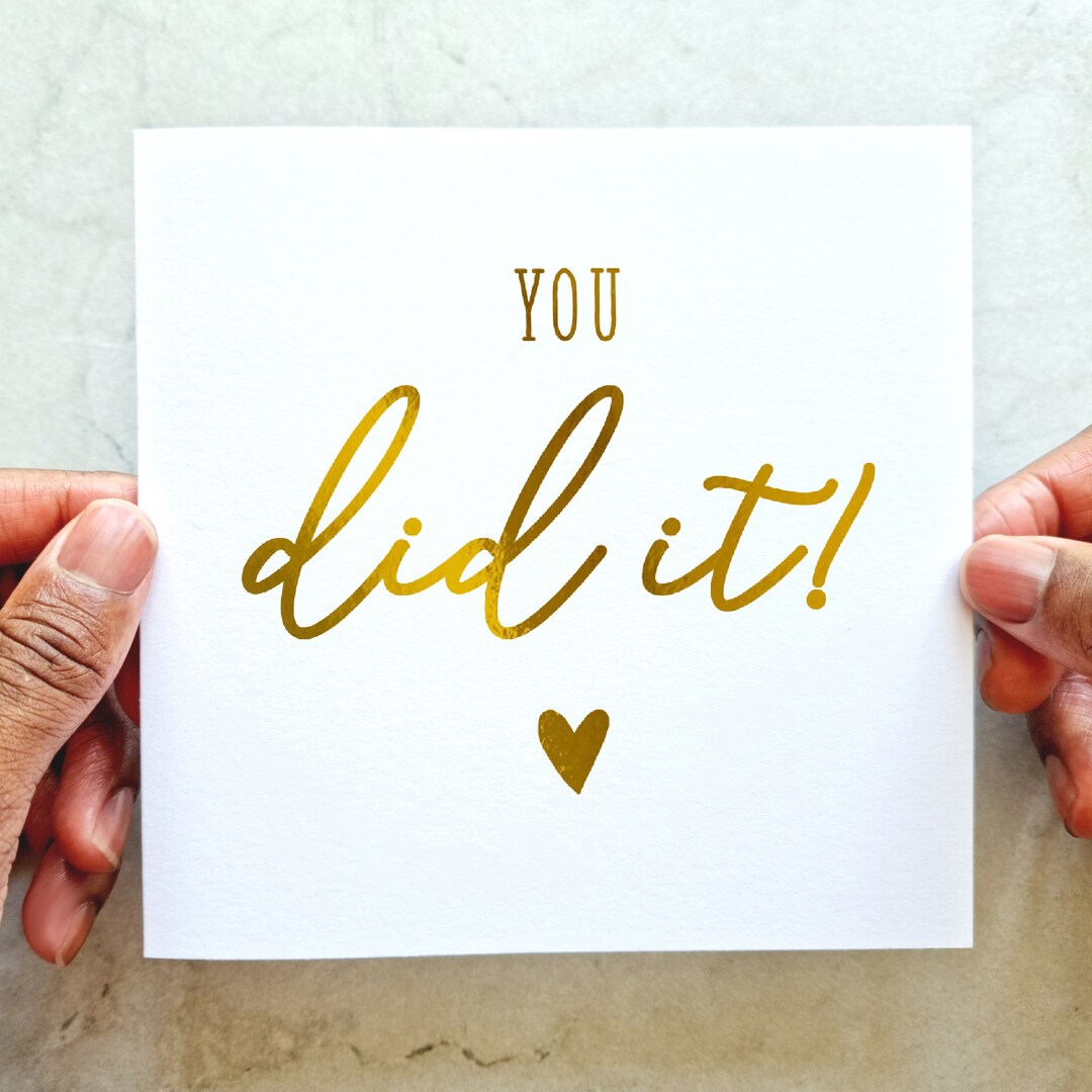Simple Well Done Card - Congratulations Card - Gcse Card - Graduation ...