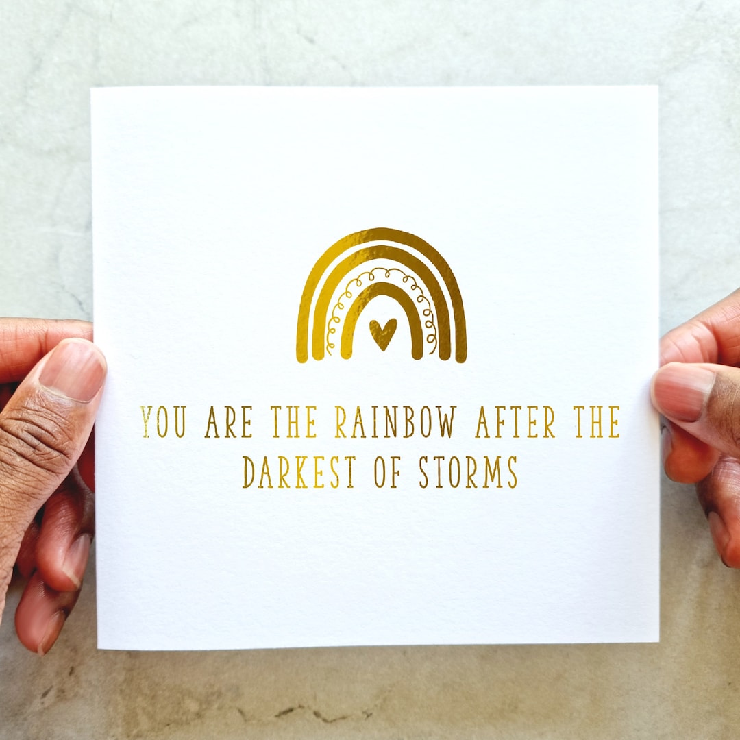 Rainbow Sympathy Card - Thinking of You Card - Sending Hug Bereavement ...