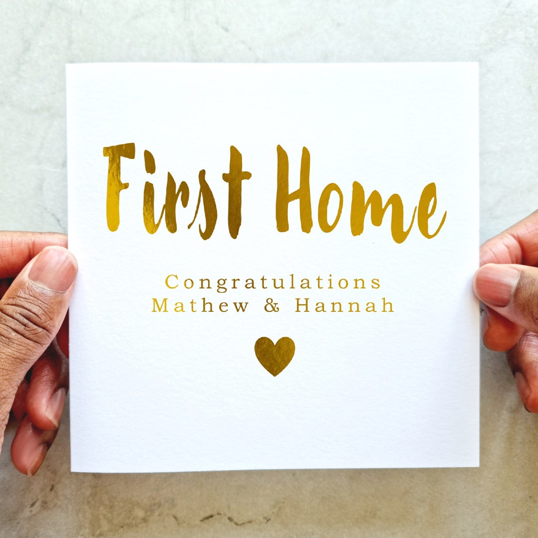 Personalised 1st Home Card - Custom First Home Card - Moving House Card ...