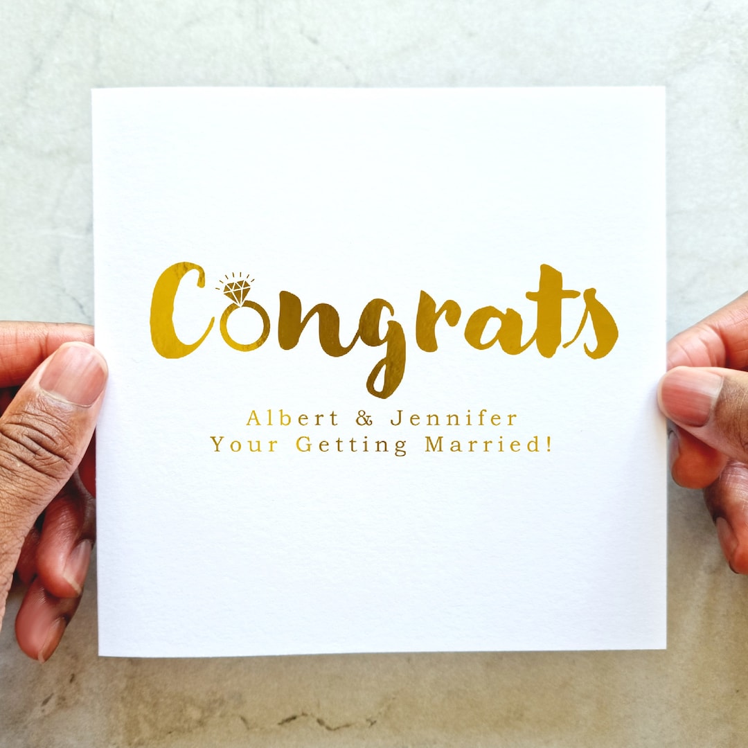 Personalised Wedding Card, Your Getting Married Card, Newly Weds Card ...